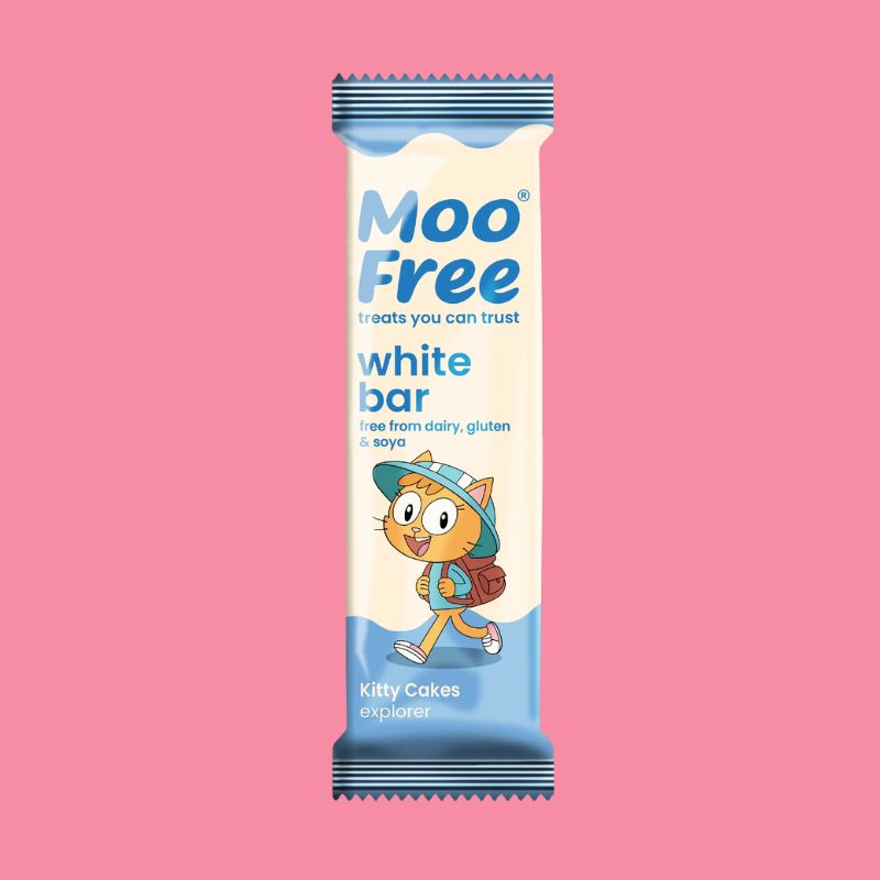 Moo Free Mini White Chocolate Bar | The Vegan Candy Man