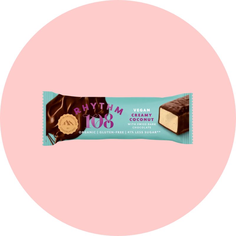 Rhythm 108 Creamy Coconut Chocolate Bar | The Vegan Candy Man